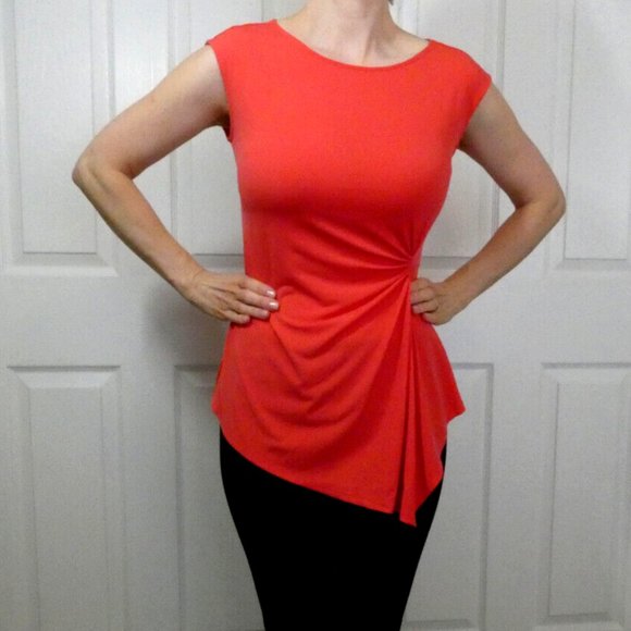 White House Black Market | Tops | Red Top Sleeveless Blouse Quality ...
